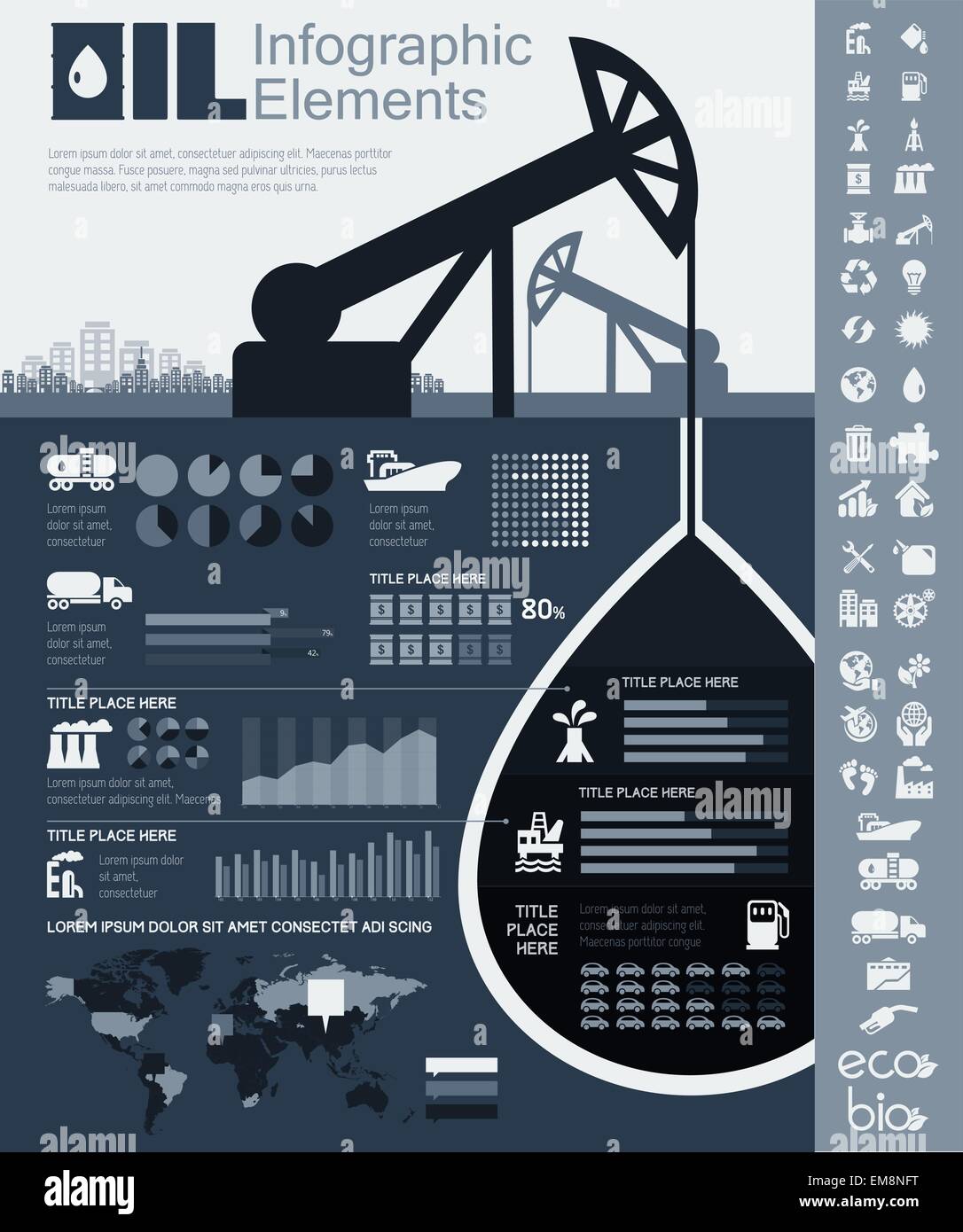 Oil industry infographic template hi-res stock photography and images ...