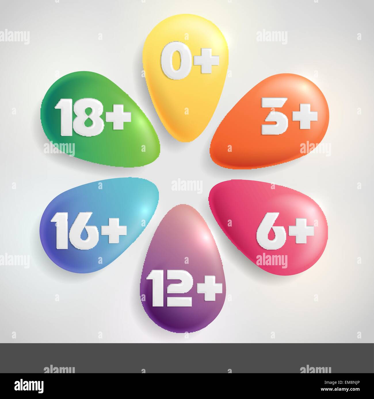 6 12 years of age Stock Vector Images - Alamy