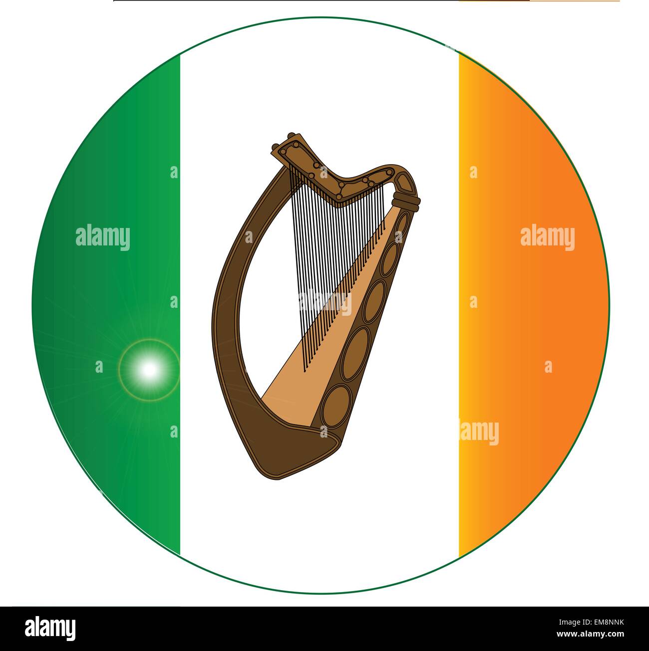 The green harp flag of ireland hi-res stock photography and images - Alamy