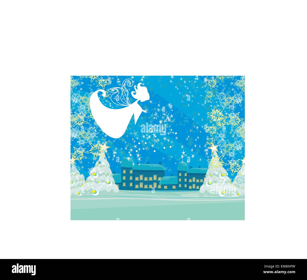 Angel and snow Cut Out Stock Images & Pictures - Alamy