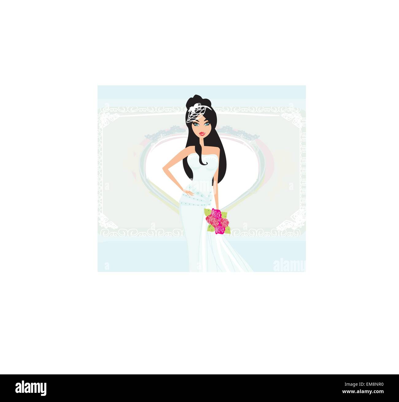 Beautiful cute smiling woman Stock Vector Images - Alamy