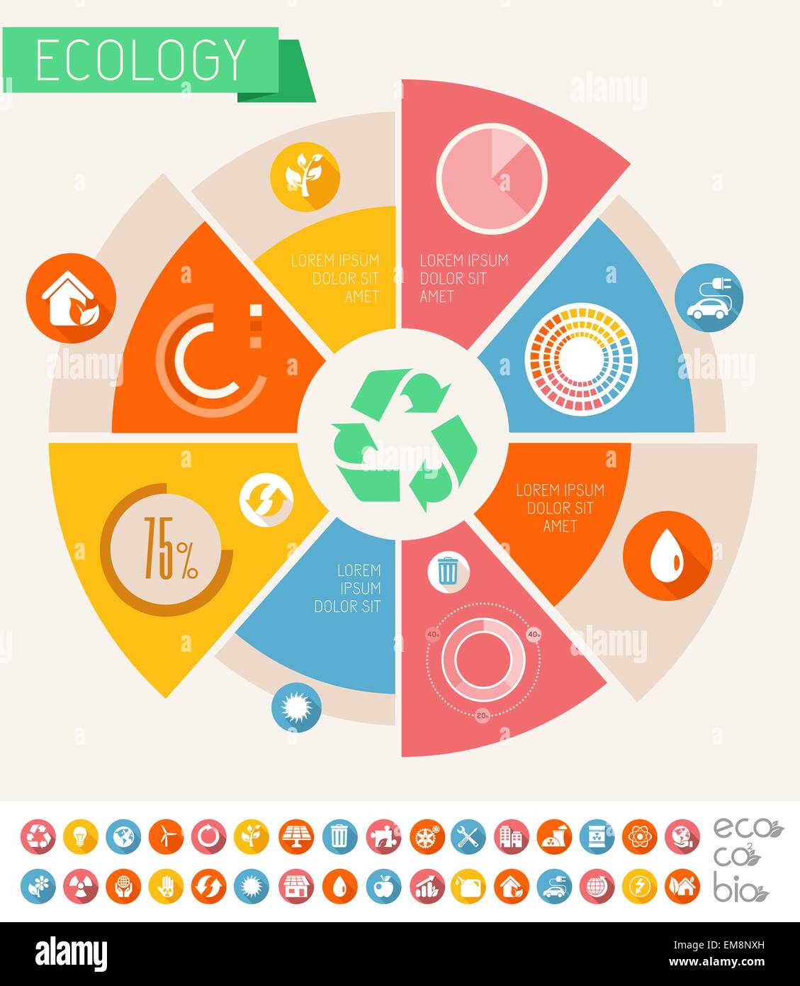 Ecology Infographic Template Stock Vector Image & Art - Alamy