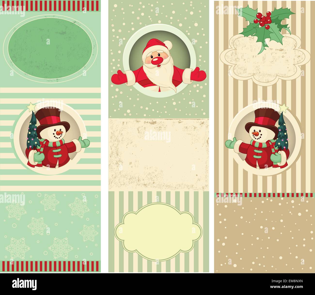 Old picture of winter green Stock Vector Images - Alamy