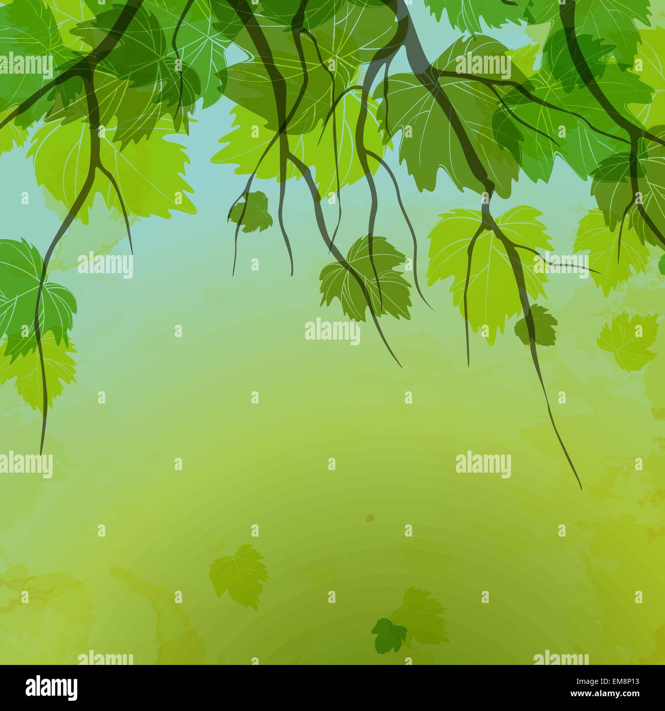 Bokeh effect with leaves Stock Vector Images - Alamy
