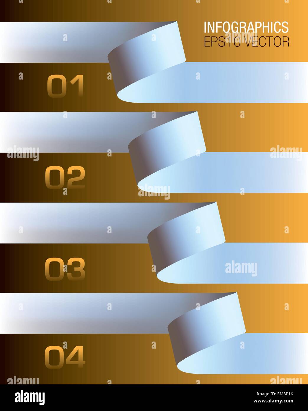 Circle ribbon design infographic banner banners hi-res stock ...