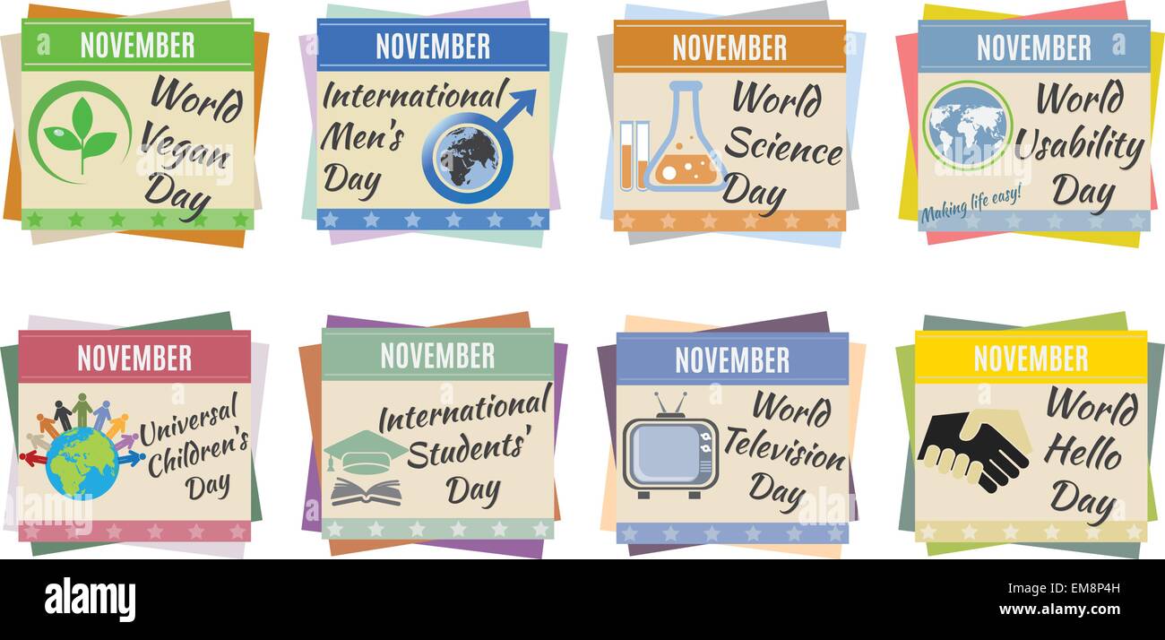 World holidays. November Stock Vector Image & Art - Alamy