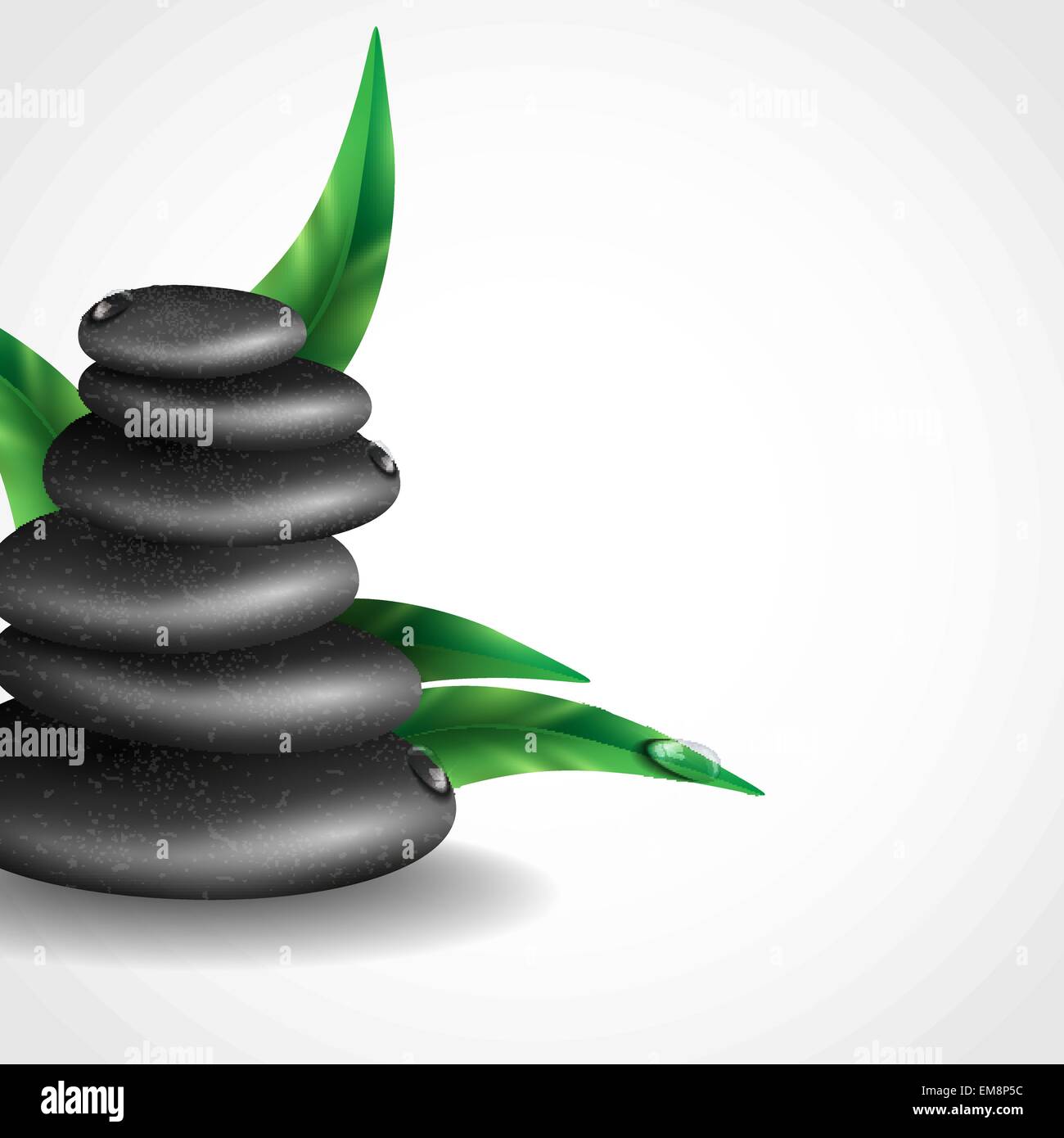 Zen pebbles black spa Stock Vector Images - Alamy