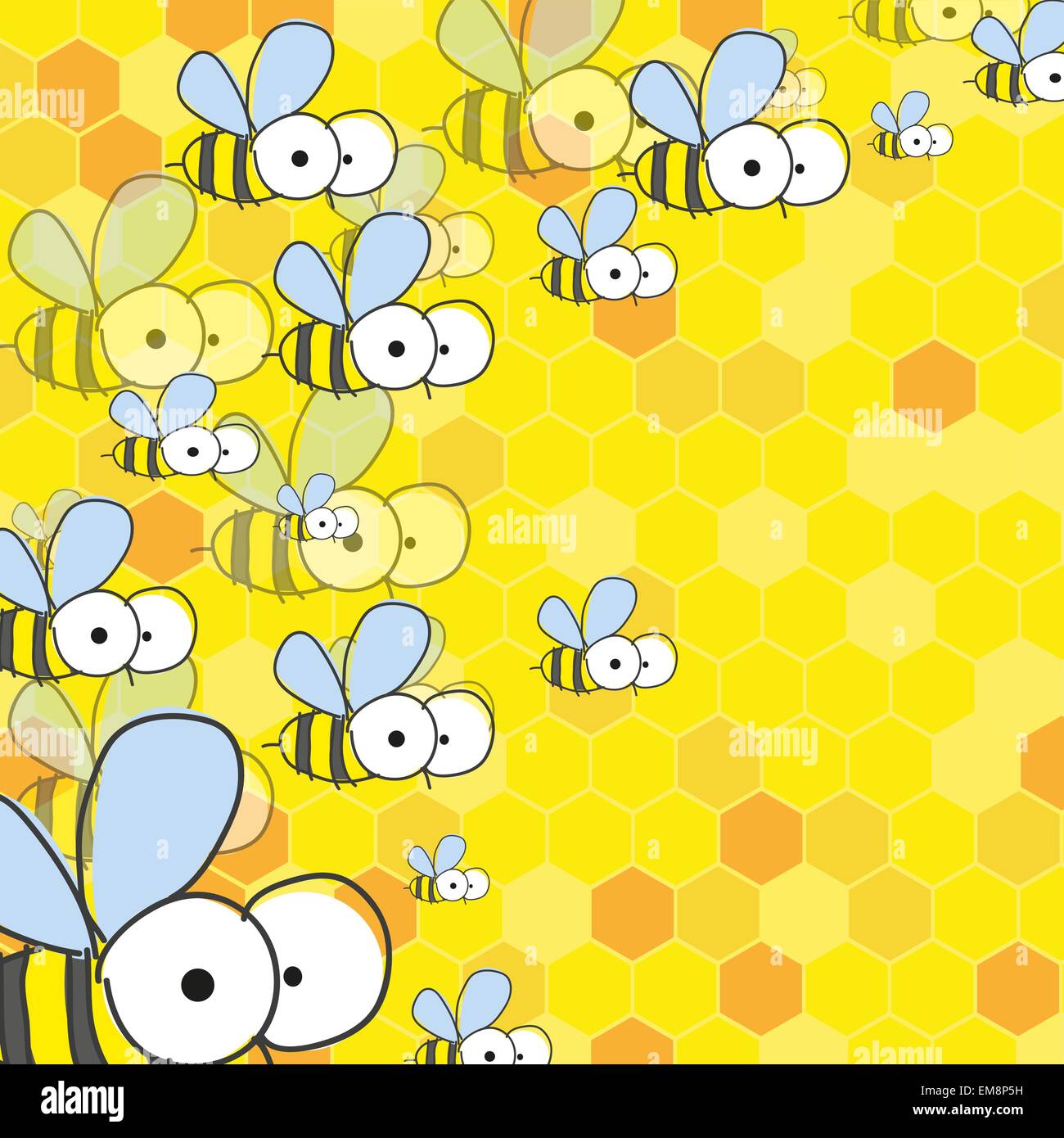 Bees And Honey. Spring Background Stock Vector Image & Art - Alamy