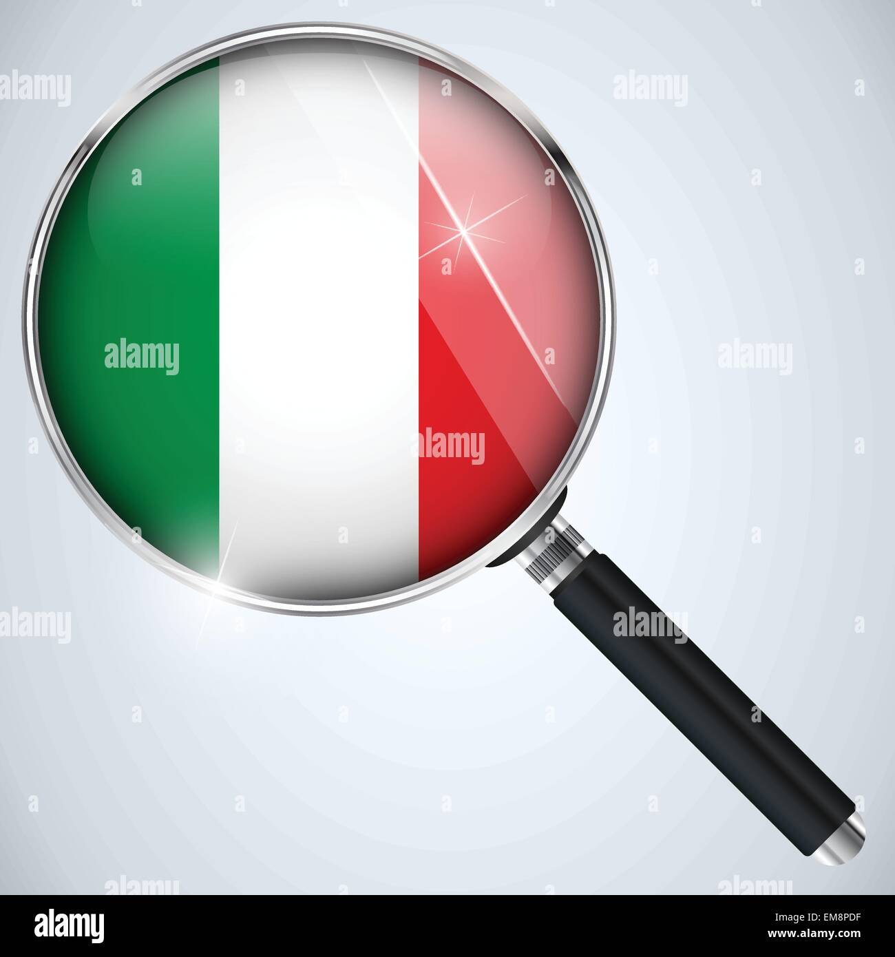 Magnifying lens italy Stock Vector Images - Alamy