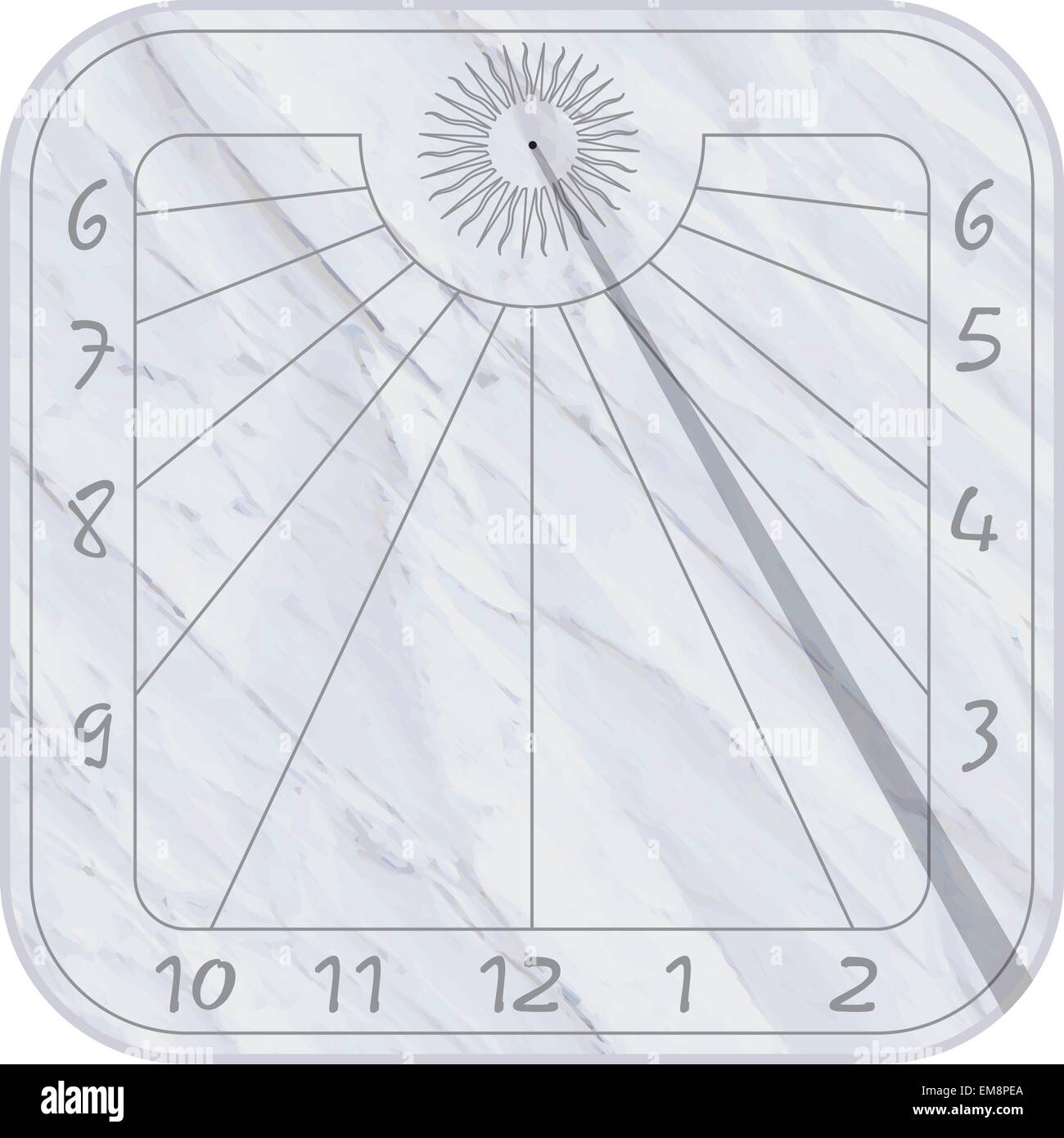 Sun dial graphic Stock Vector Images - Alamy