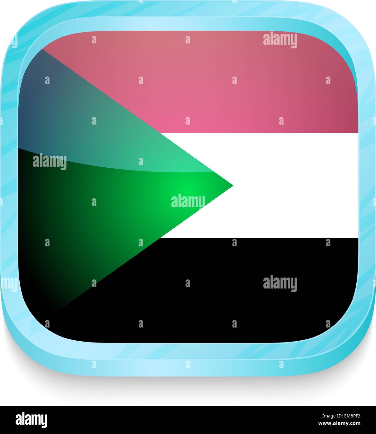 Smart phone button with Sudan flag Stock Vector Image & Art - Alamy