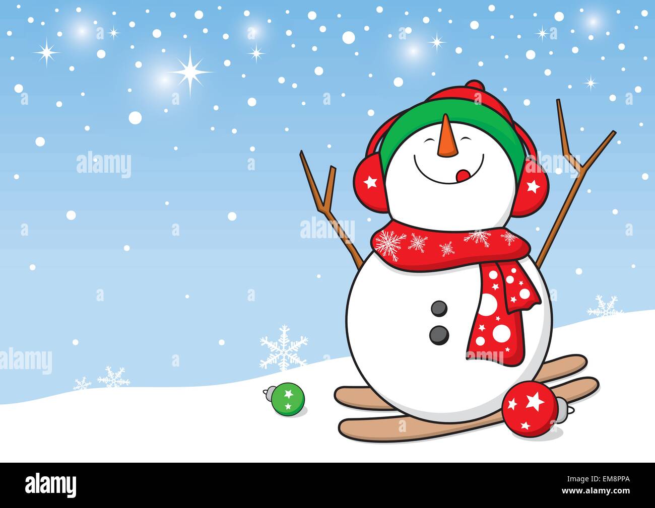 Snowman design for christmas background Stock Vector Image & Art - Alamy