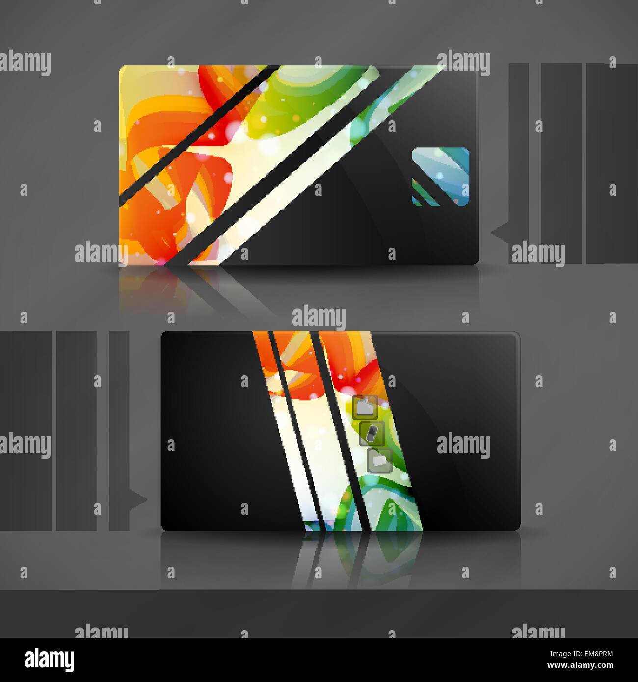 Colorful visiting card design hi-res stock photography and images - Alamy