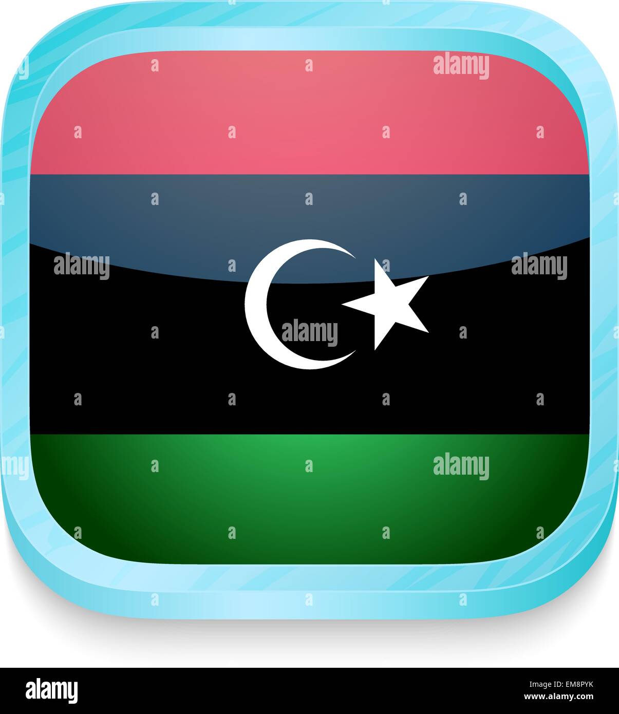 Smart phone button with Libya flag Stock Vector Image & Art - Alamy