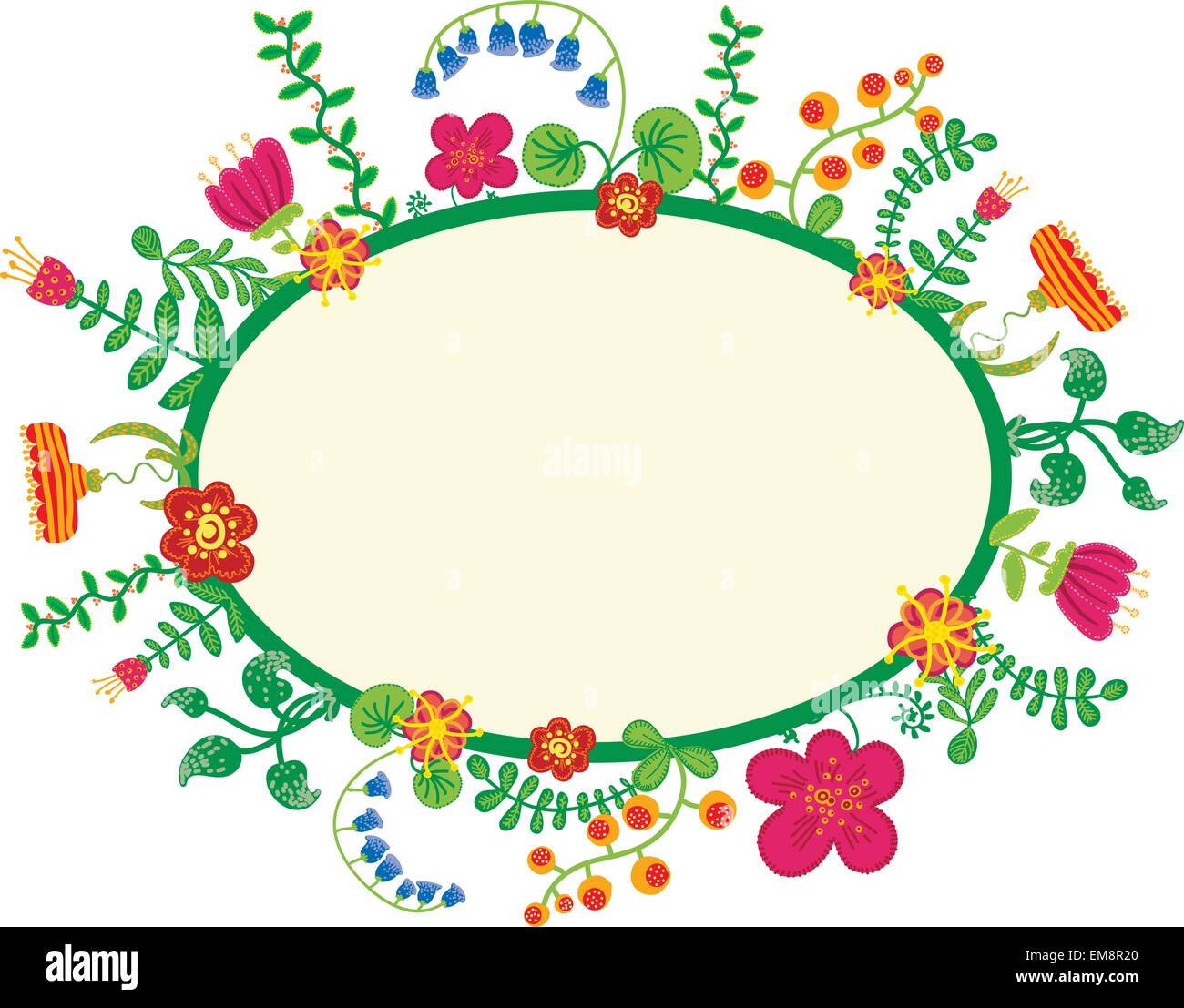Vector retro floral background, frame Stock Vector Image & Art - Alamy