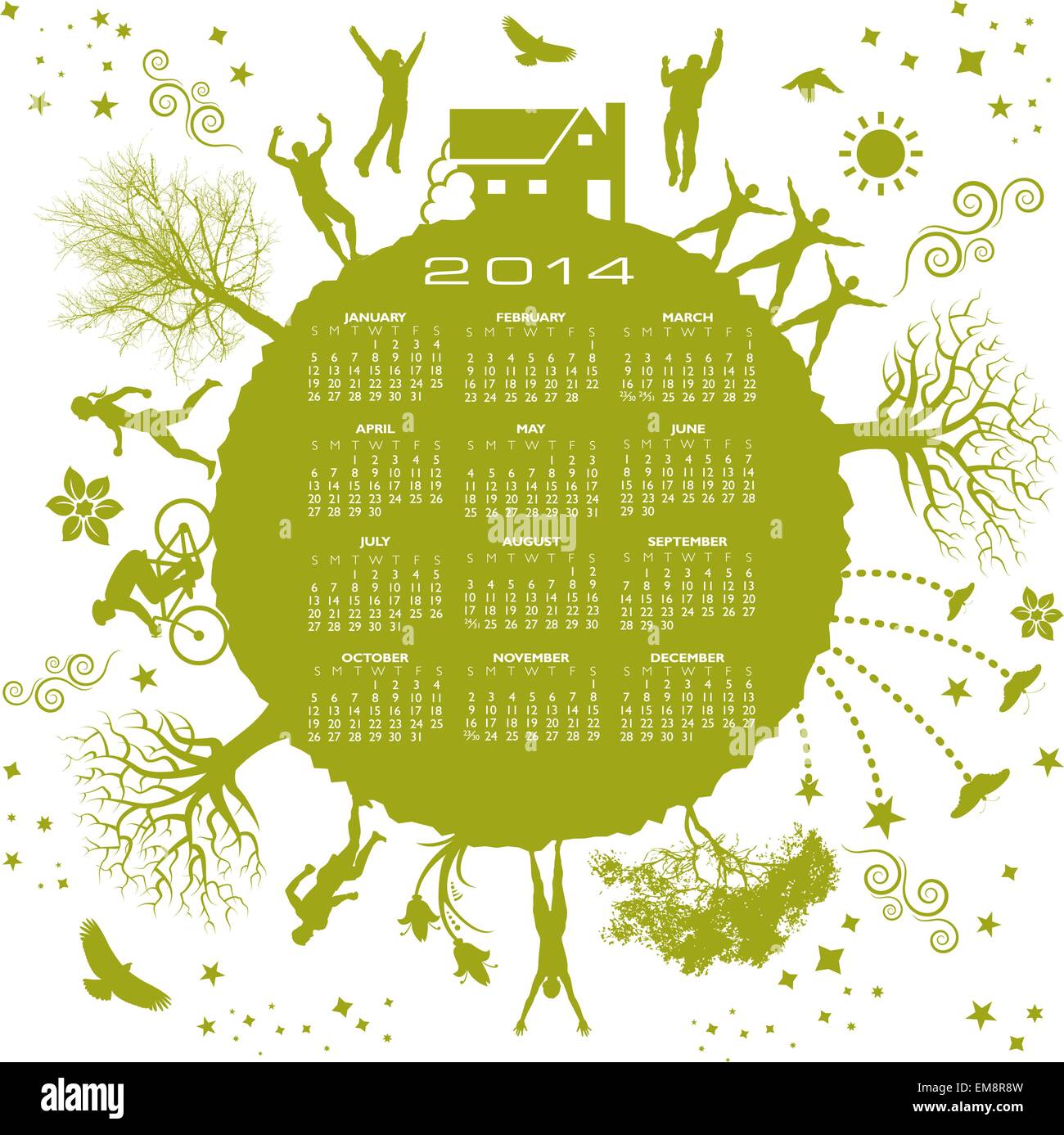 Weekly recycling Stock Vector Images - Alamy