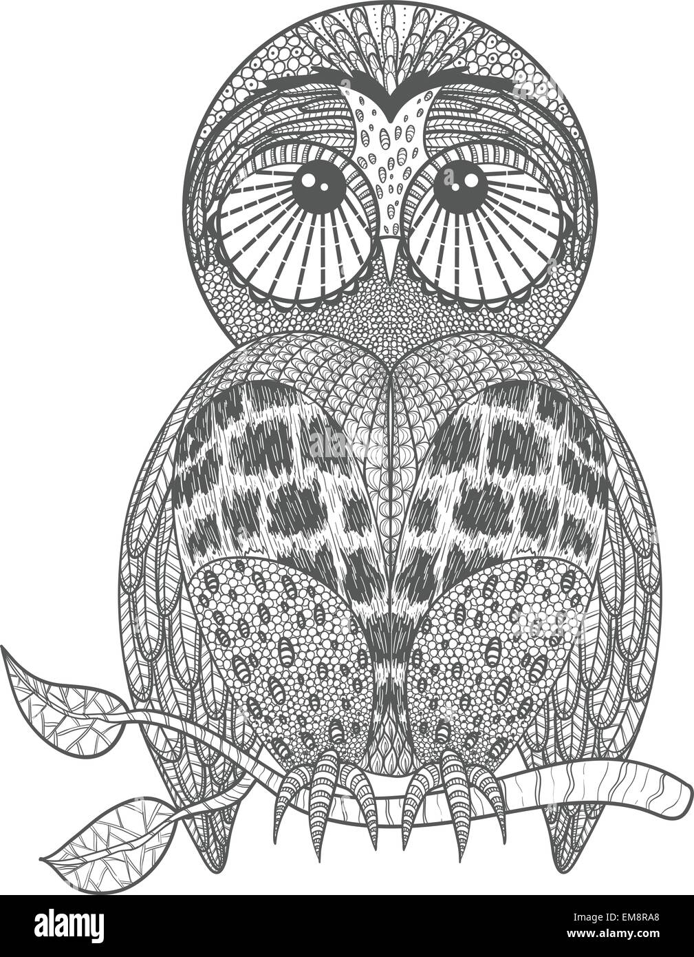 Aztec Owl Coloring Pages