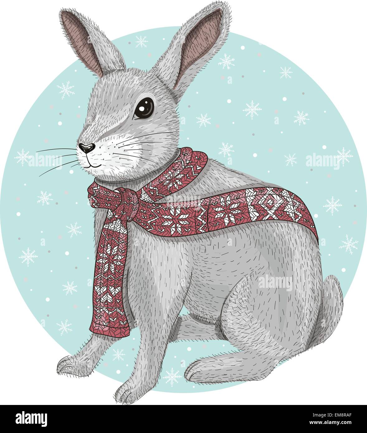 Doodle cute rabbit wild Stock Vector Images - Alamy