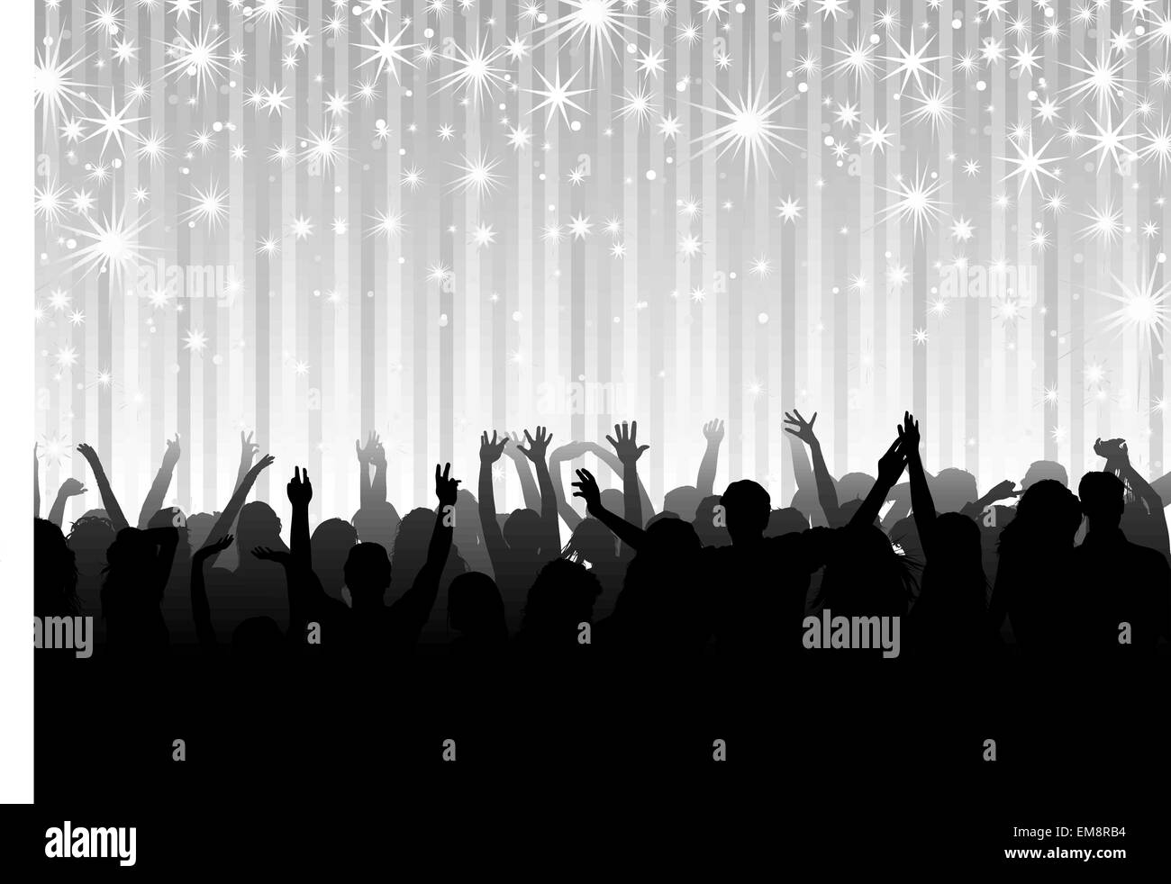 Group people party on Black and White Stock Photos & Images - Alamy