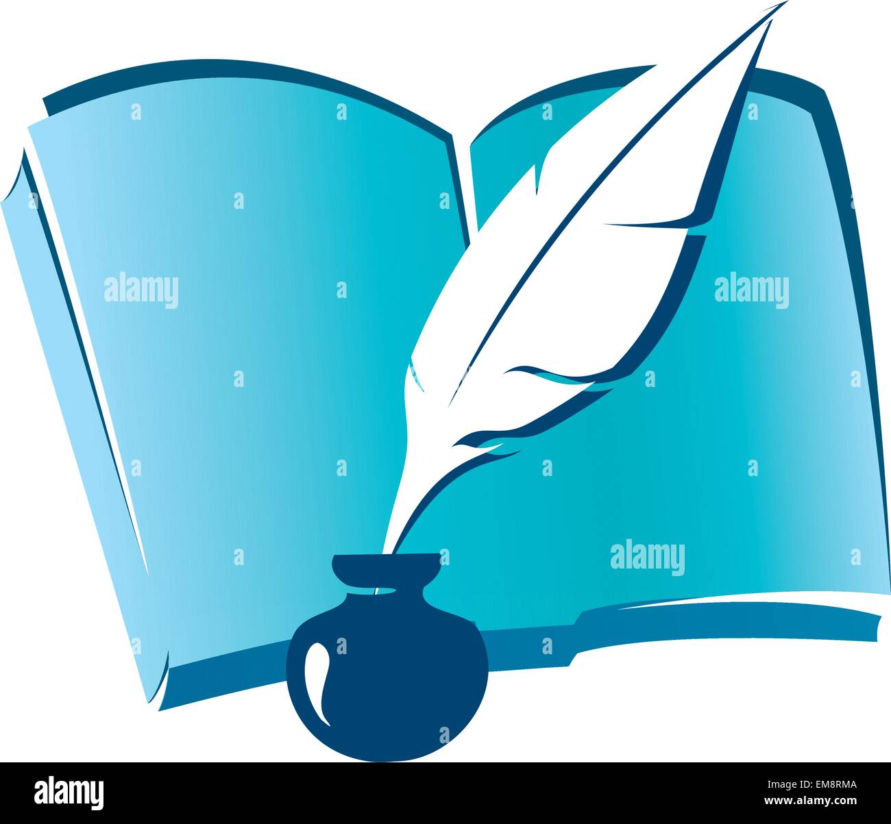 book and ink feather icon Stock Vector Image & Art - Alamy