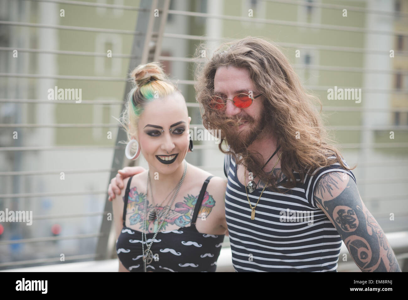 Punk rock couple hi-res stock photography and images - Alamy