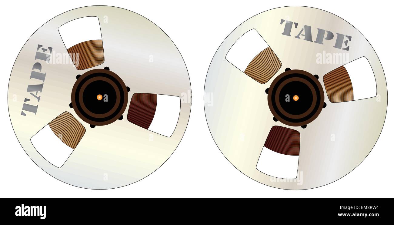 Reels of Magnetic Tape Stock Vector Image & Art - Alamy