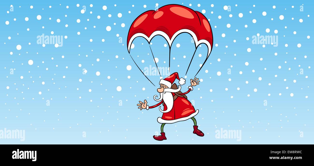 Santa claus parachute Stock Vector Images - Alamy