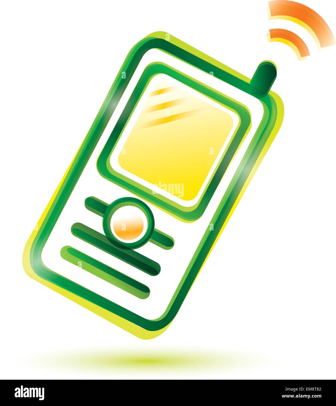 mobile phone single glossy icon Stock Vector Image & Art - Alamy