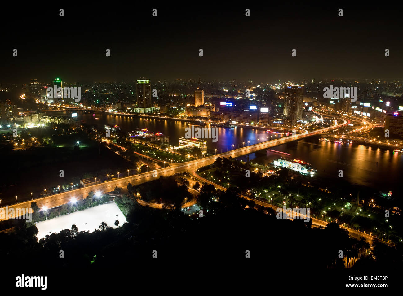 6th october bridge at night hi-res stock photography and images - Alamy