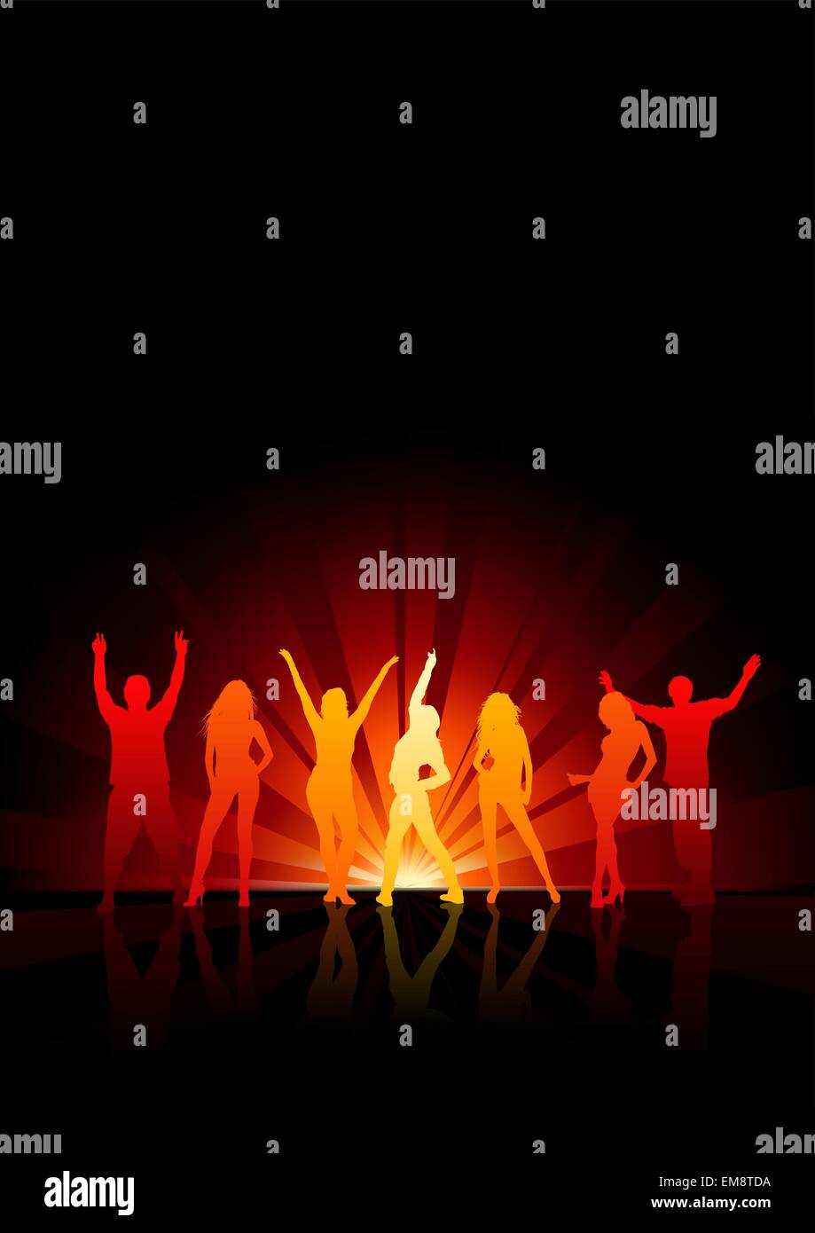 Dance floor disco party Stock Vector Images - Alamy