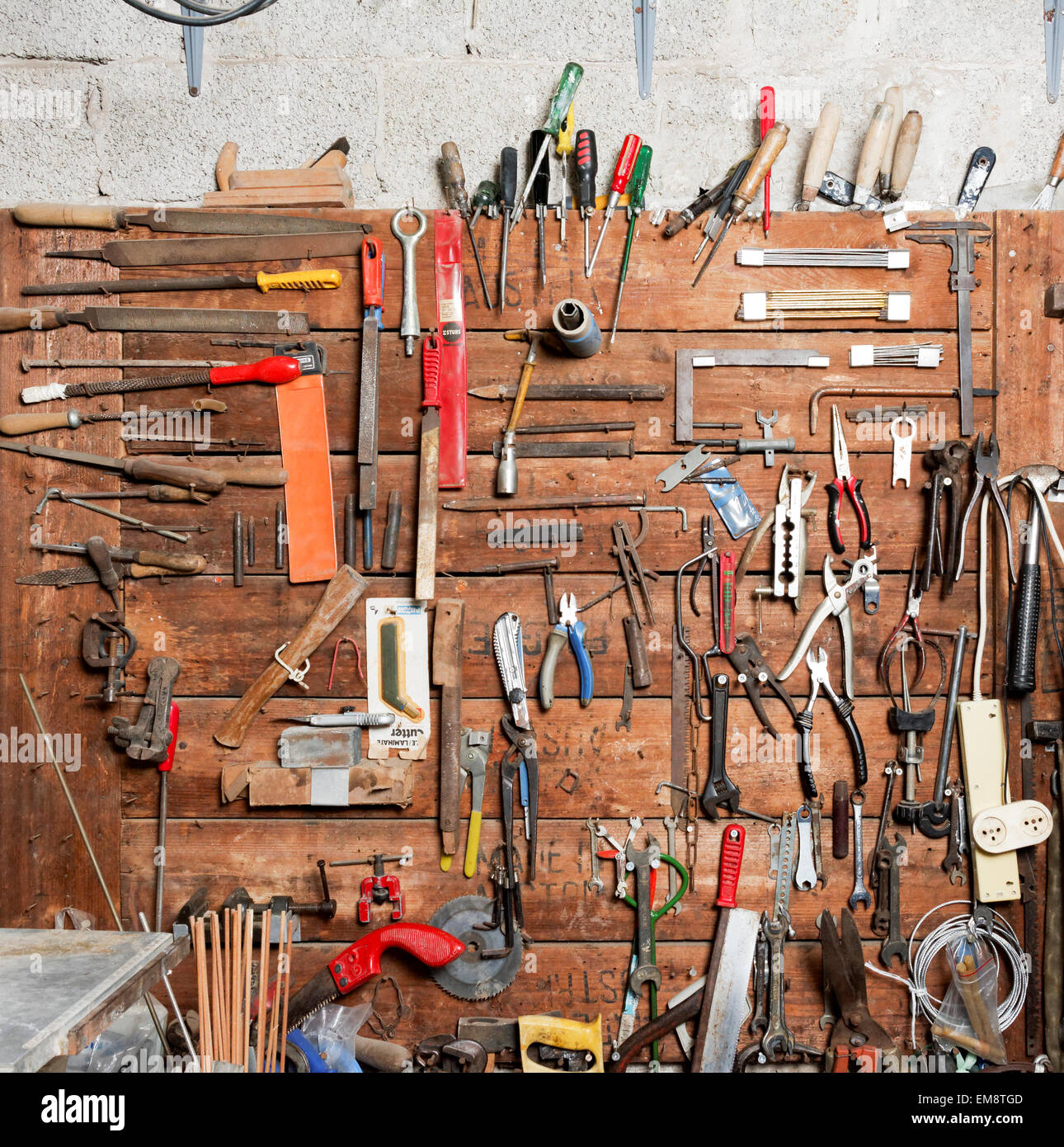 Variety tools on garage hi-res stock photography and images - Alamy