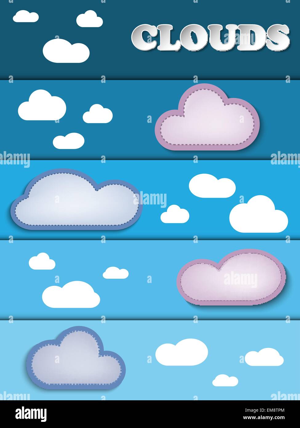 Clouds on wallpaper Stock Vector Images - Alamy