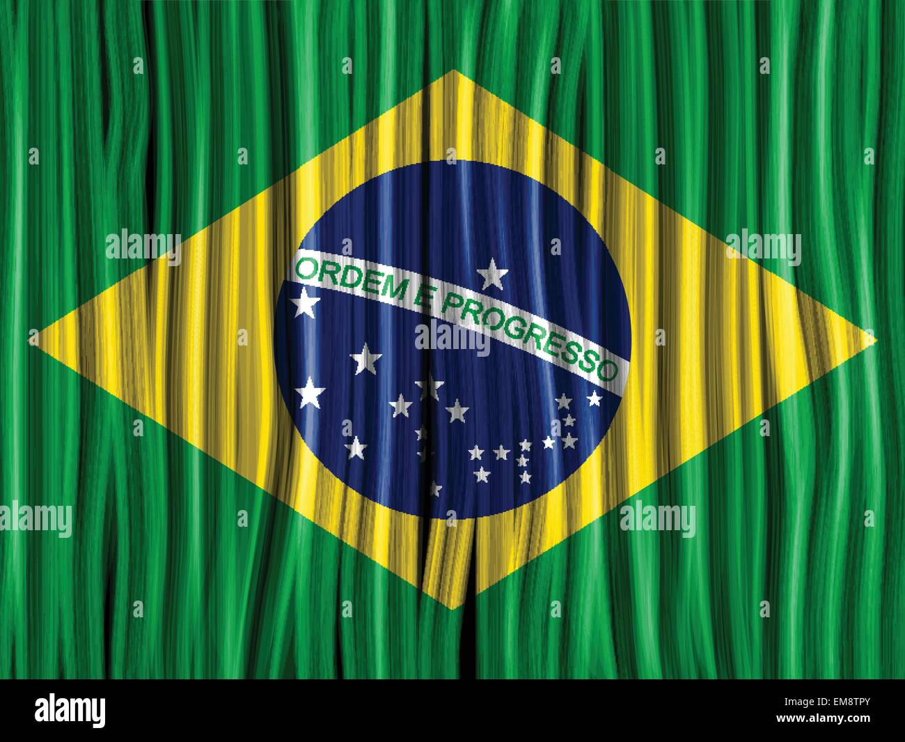 Brazil Flag Wave Fabric Texture Background Stock Vector Image & Art - Alamy