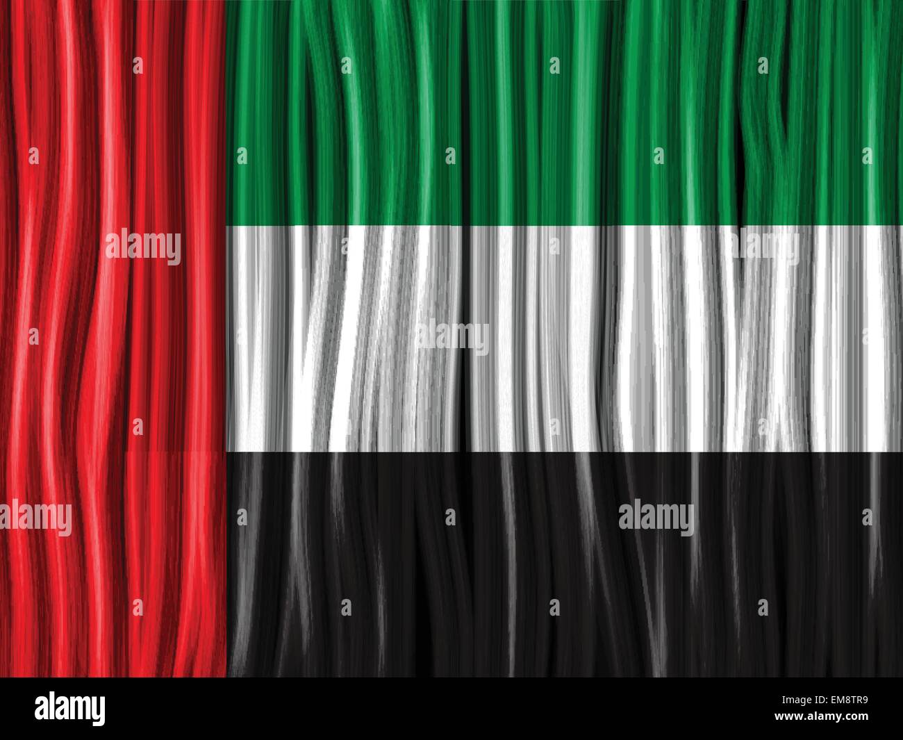 Waving united arab emirates flag vector hi-res stock photography and ...