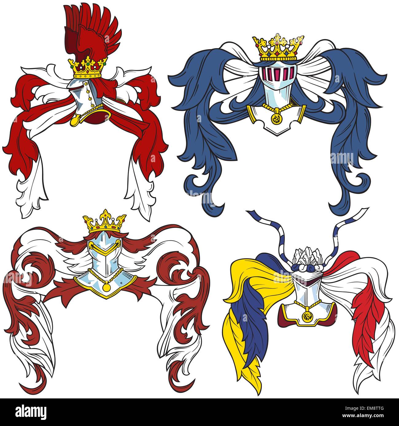 Coat of arms vector helmet Cut Out Stock Images & Pictures - Alamy