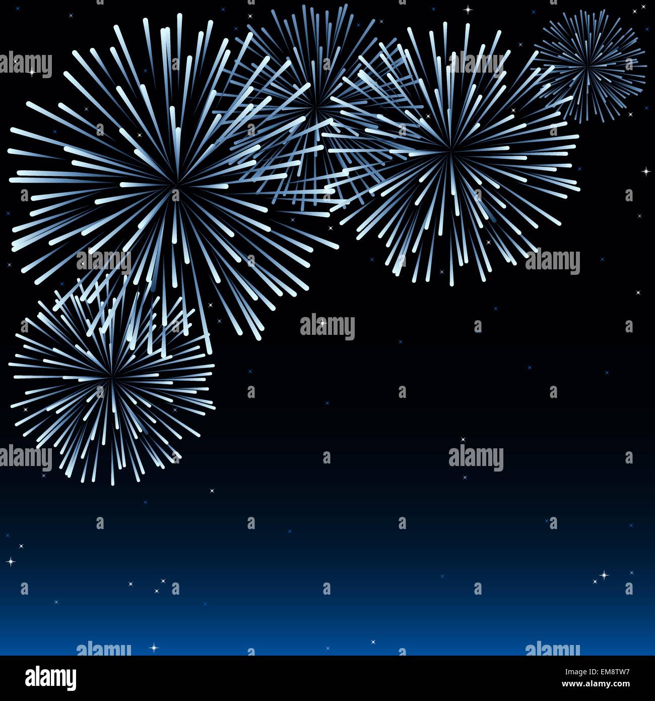 Fireworks silhouette Stock Vector Images - Alamy