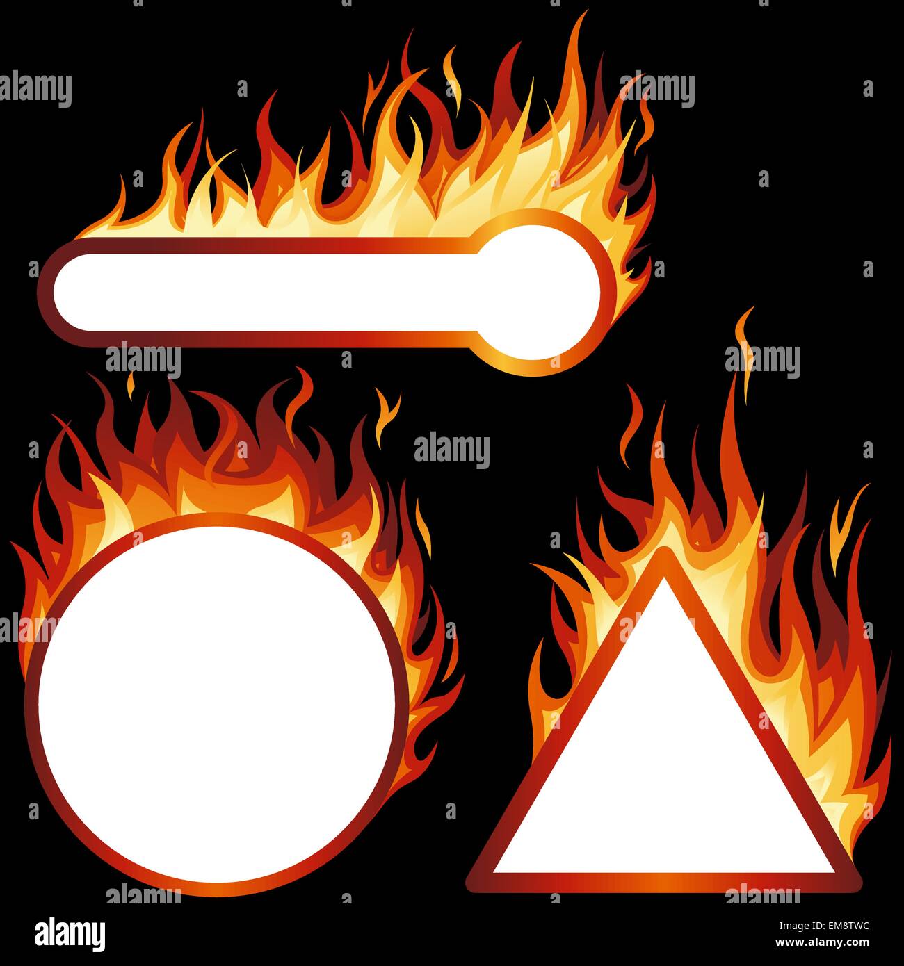 Fire frames Stock Vector Images - Alamy