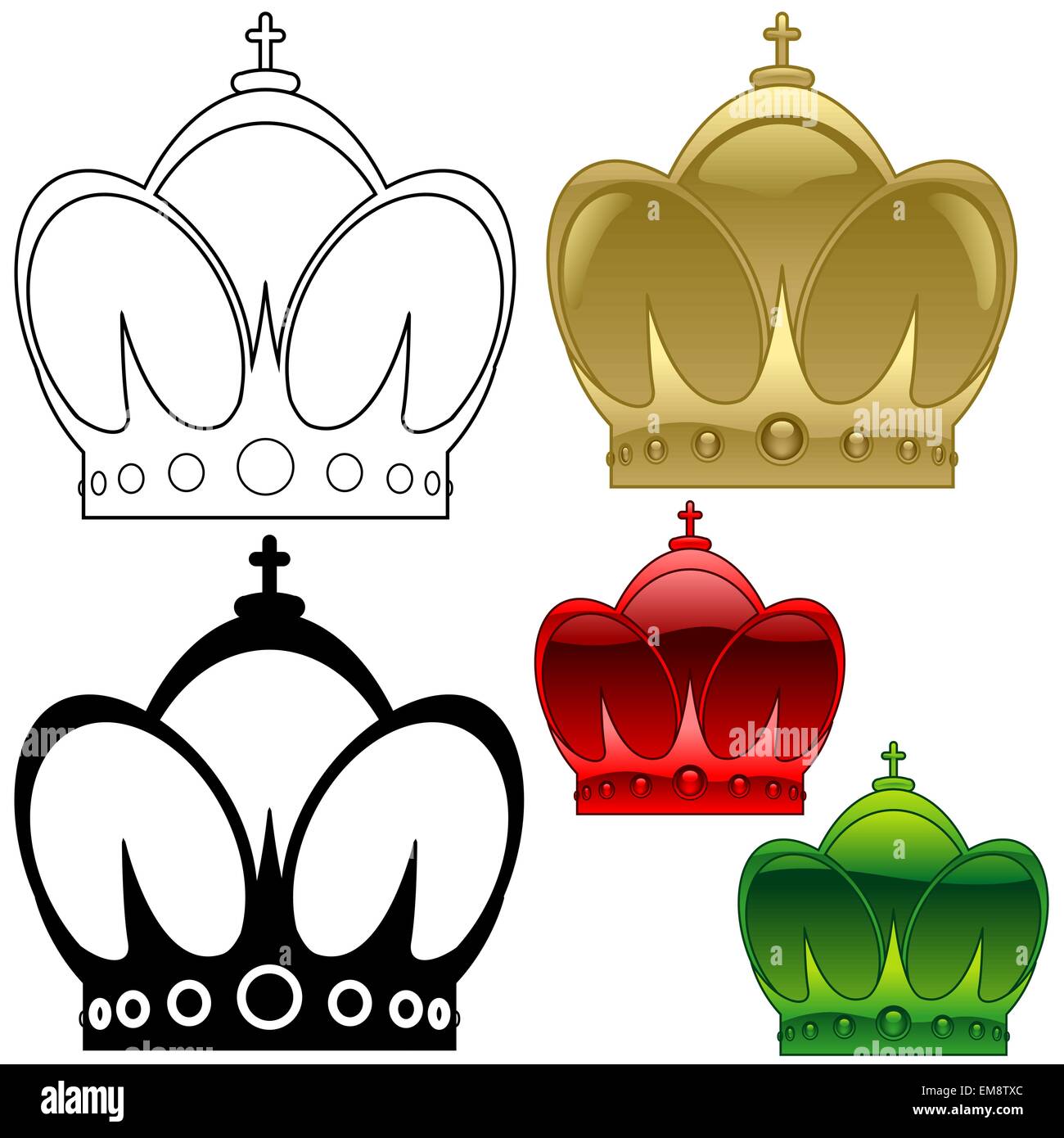 Crown cut out illustration Cut Out Stock Images & Pictures - Alamy