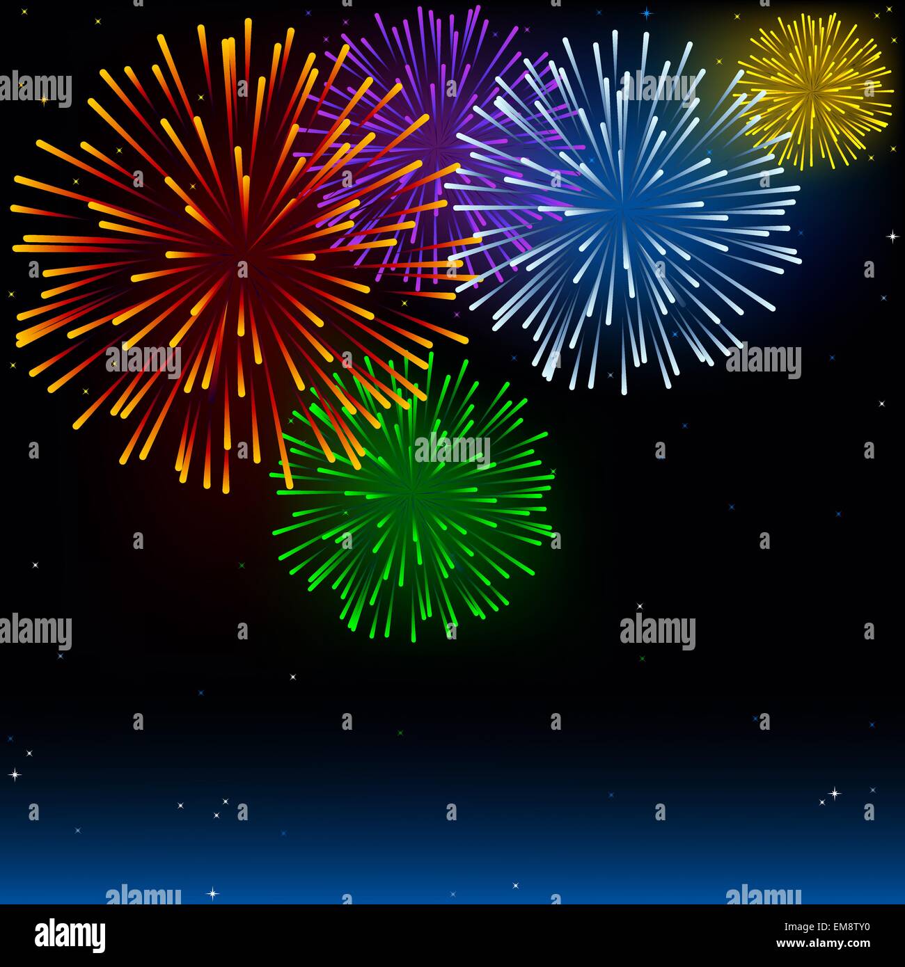 Fireworks celebration pyrotechnics Stock Vector Images - Alamy