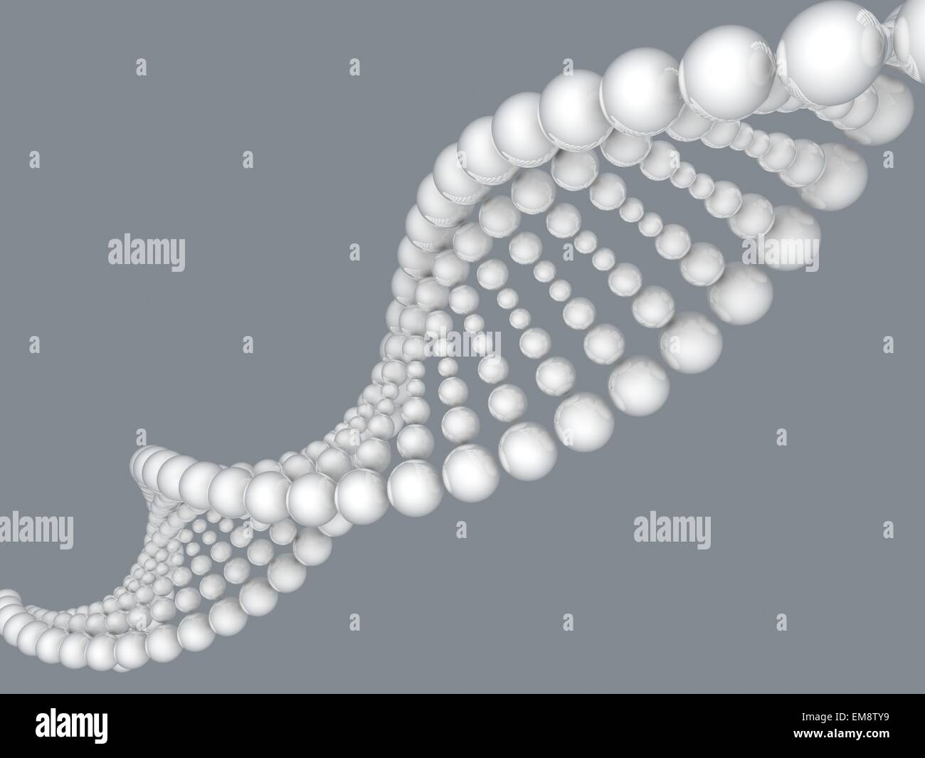 3d DNA model on white background Stock Photo - Alamy