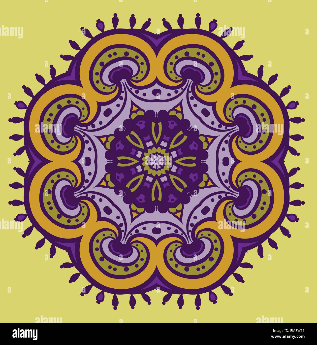 Mandala ink design Stock Vector Images - Alamy