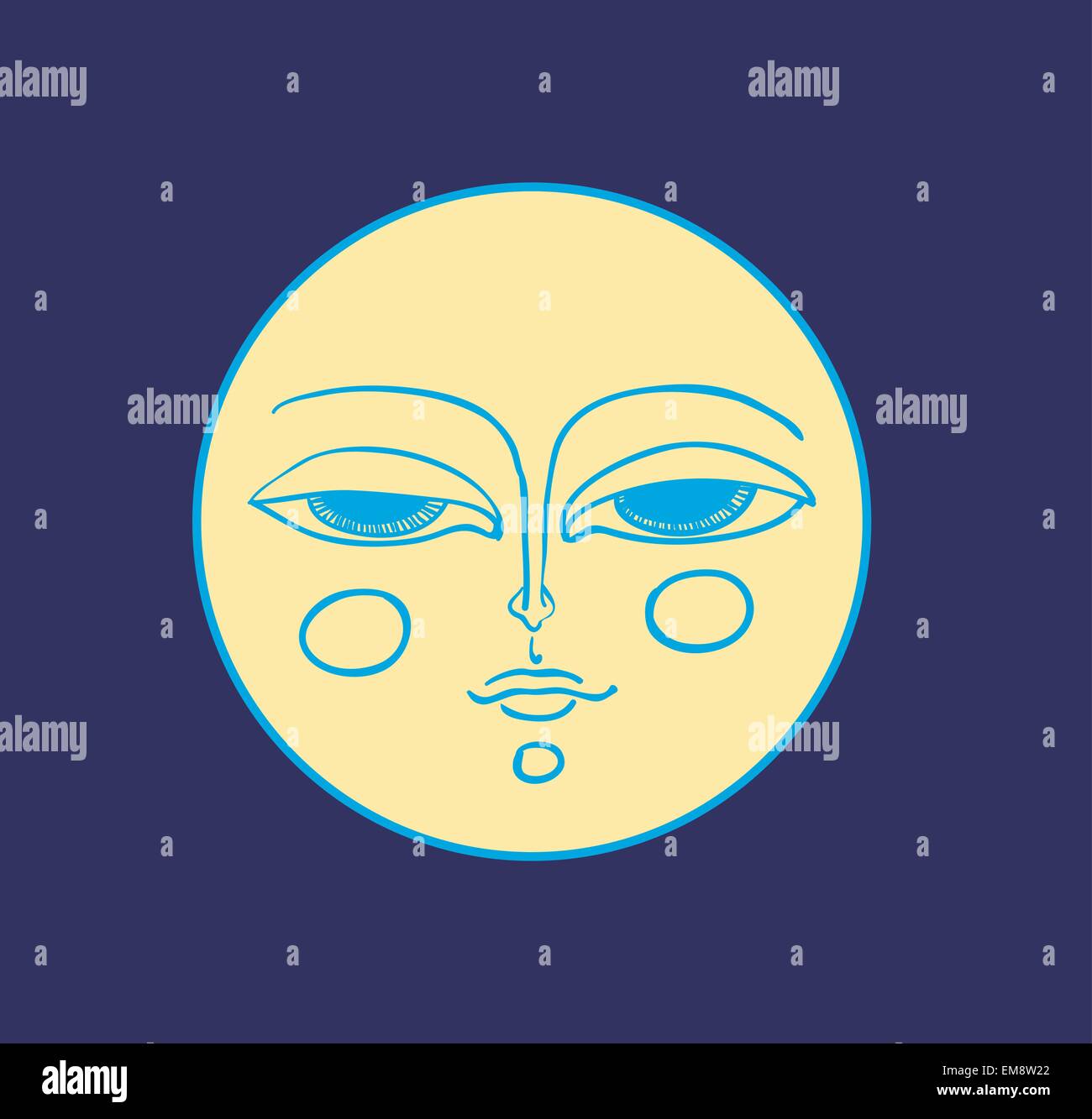 Face chart illustration hi-res stock photography and images - Alamy