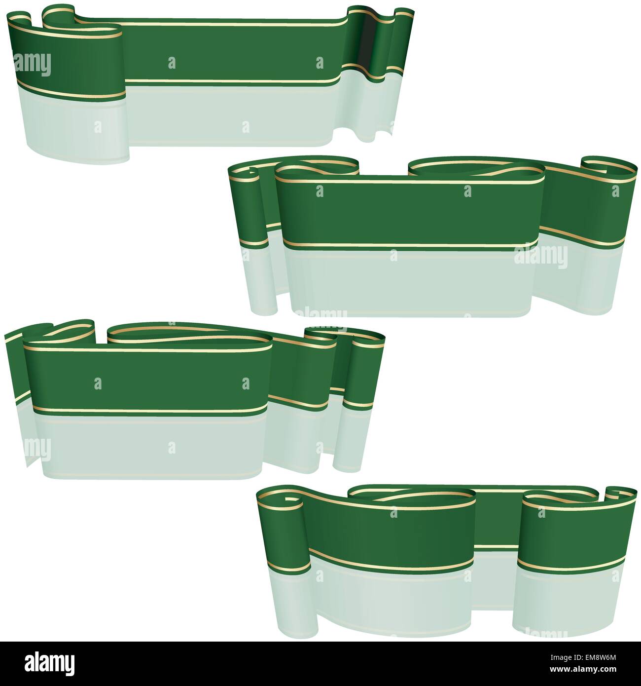 Green Banner Set Stock Vector Image & Art - Alamy