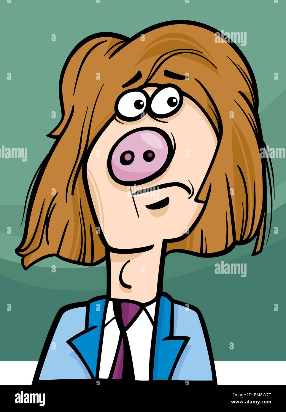 man with pig snout cartoon illustration Stock Vector Image & Art - Alamy