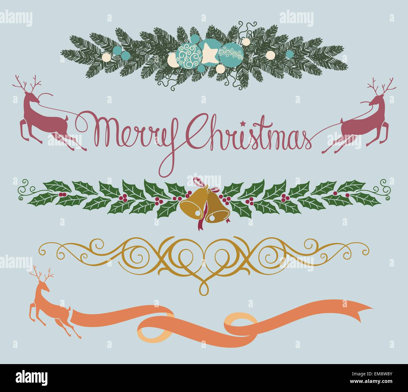 Banner christmas design elements Stock Vector Images - Alamy