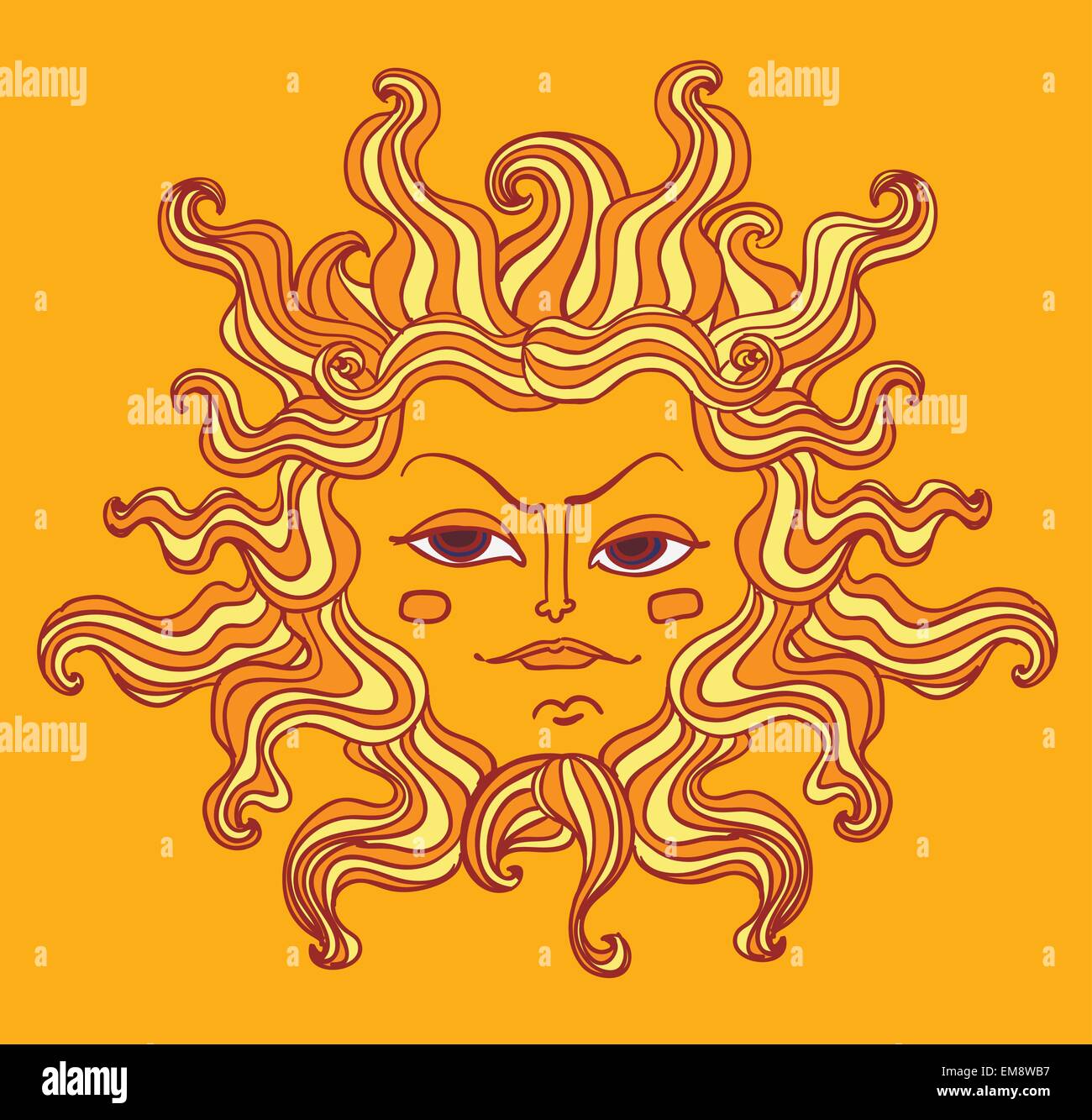 Face to the sun Stock Vector Images - Alamy