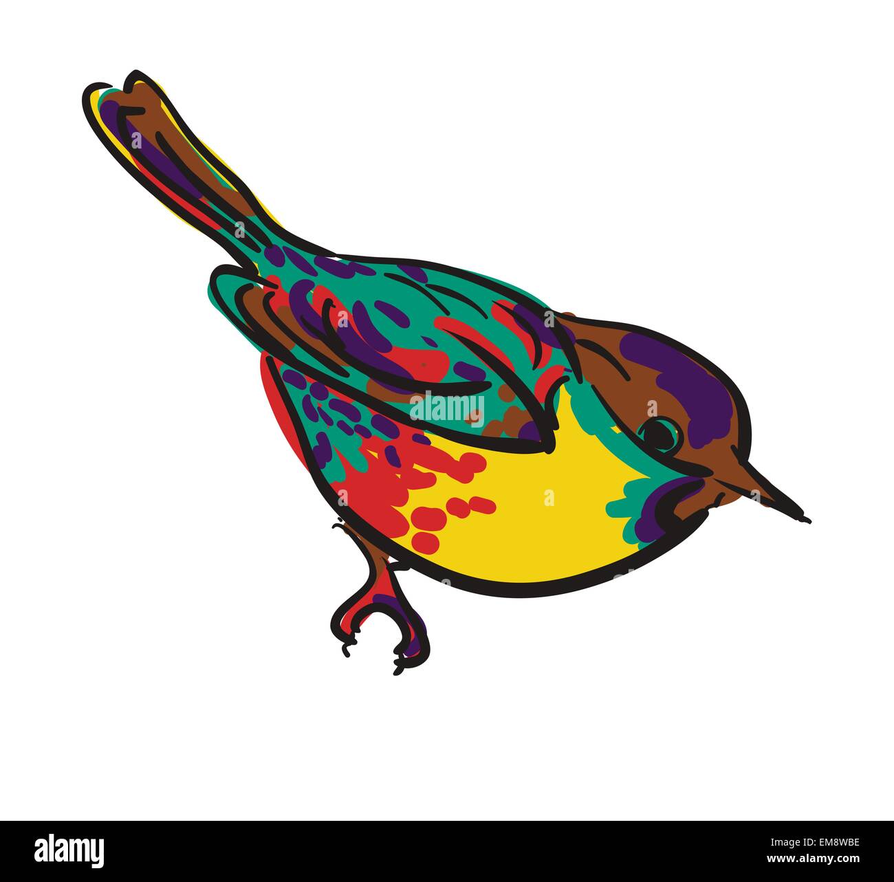 Vector drawing sparrow birds Stock Vector Image & Art - Alamy