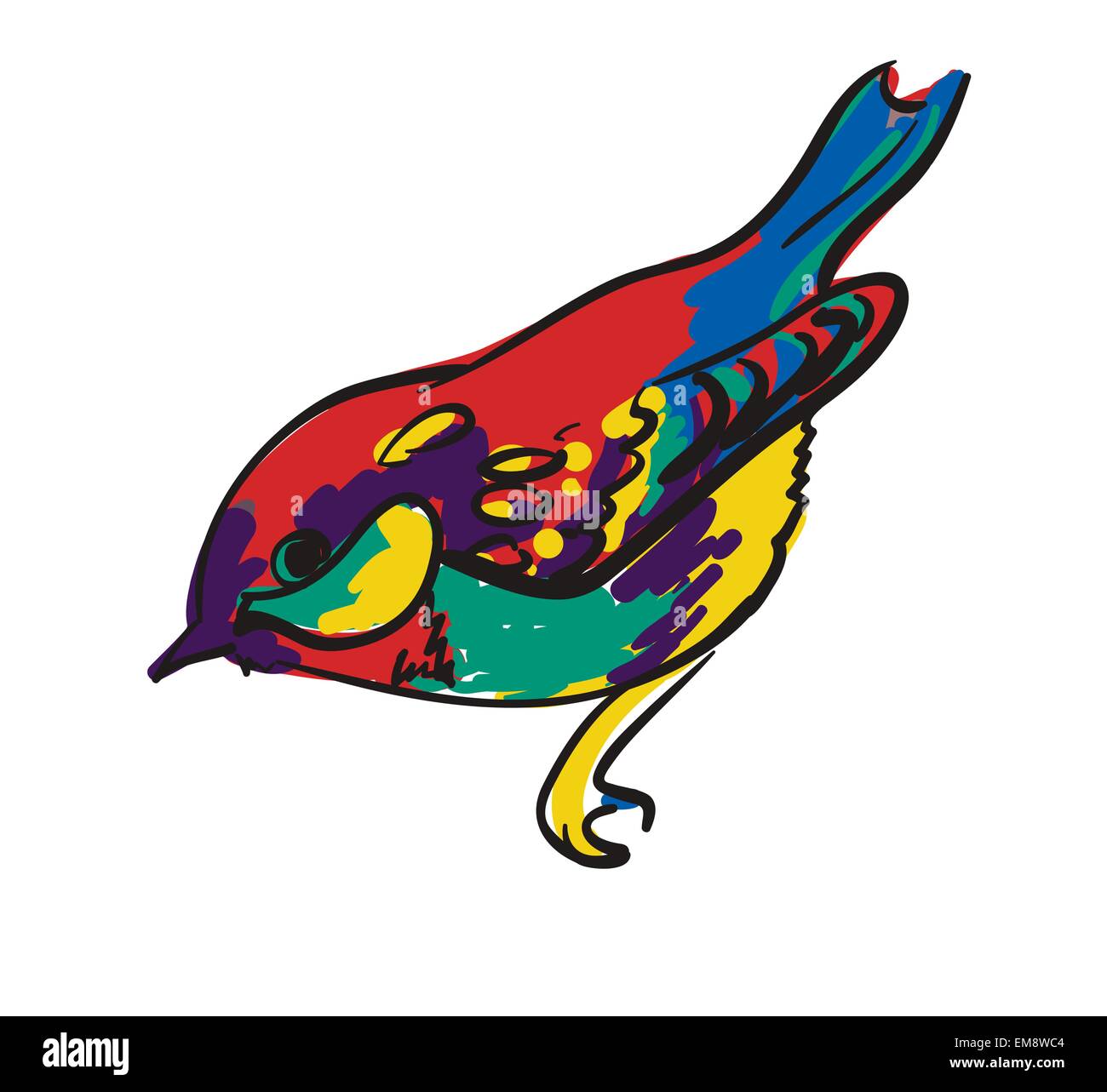 Vector drawing sparrow birds hi-res stock photography and images - Alamy