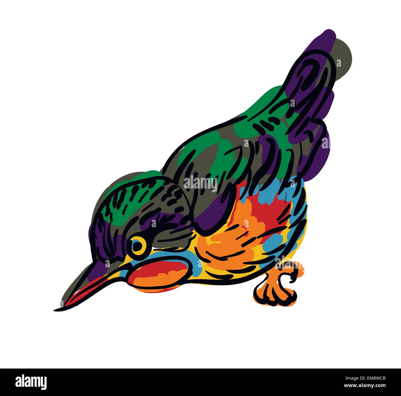 Bird head drawing Cut Out Stock Images & Pictures - Alamy