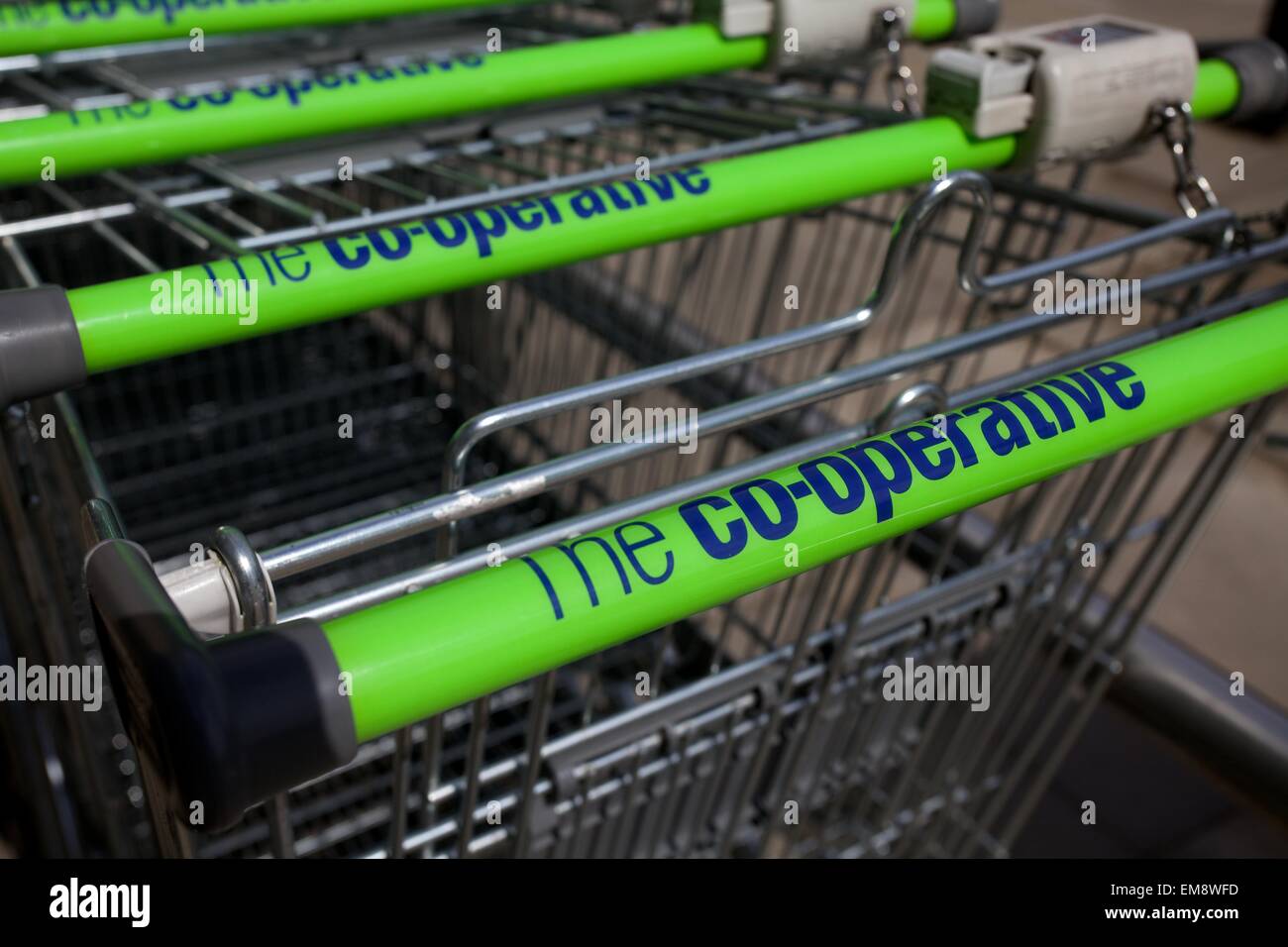 Co operative logo on shopping trolleys hi-res stock photography and ...